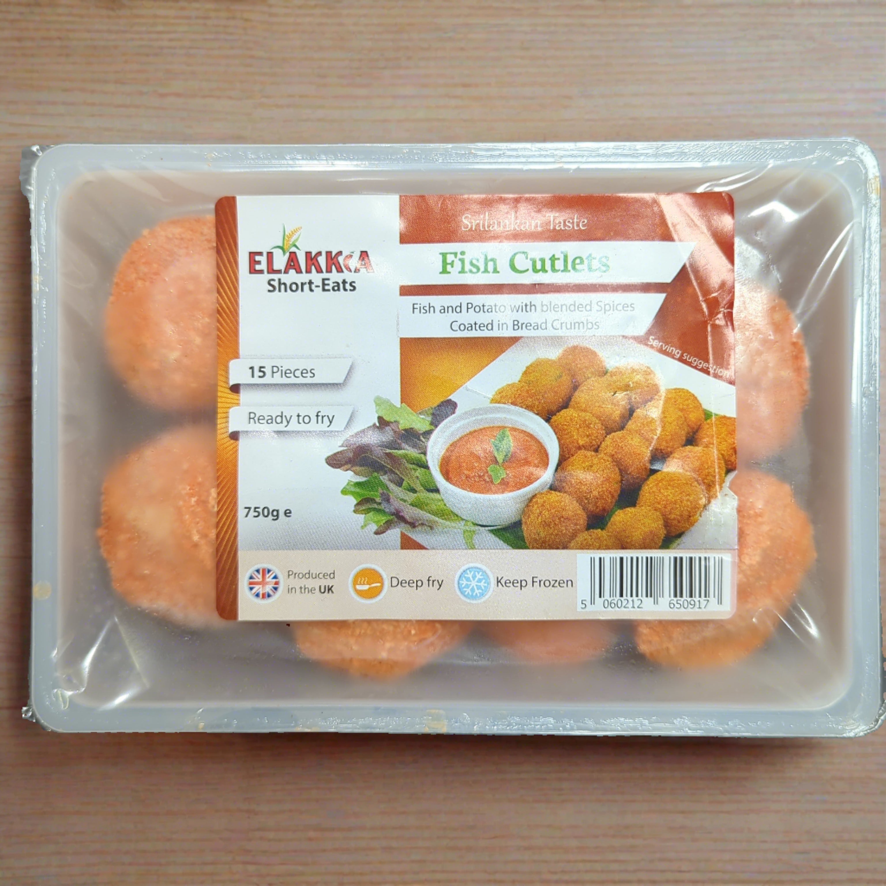 Elakkia Frozen - Fish Cutlets (Uncooked) 15 Pieces – Koodai